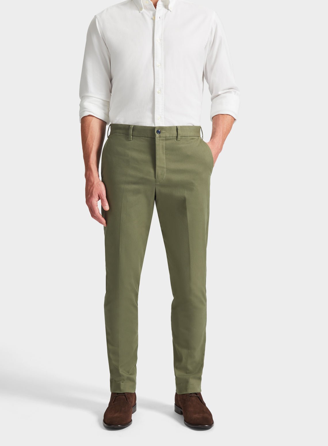 Mens Classic Chinos in Khaki - Oxford Shirt Co.