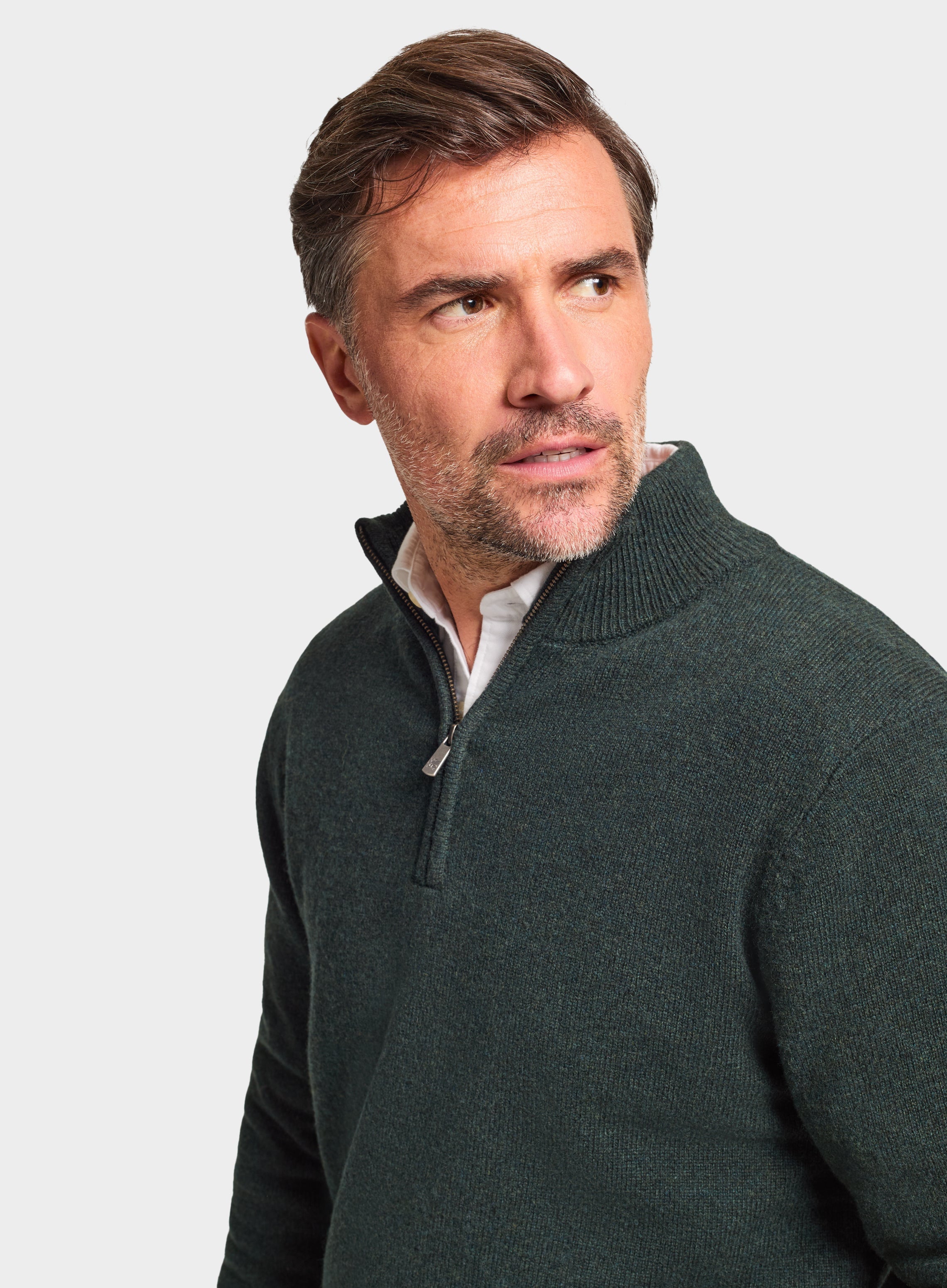 Men’s Lambswool Knitwear – ¼ Zip & Crew Neck | Oxford Shirt Company