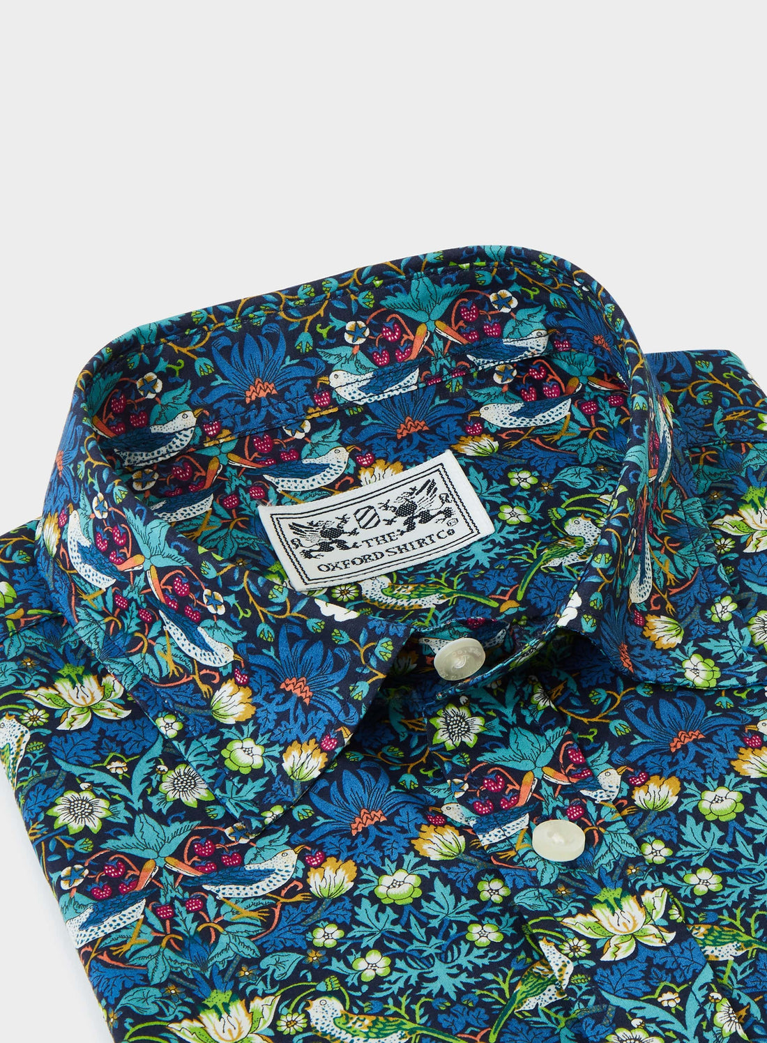 Womens Strawberry Thief Bright Made with Liberty Fabric Shirt - Oxford ...